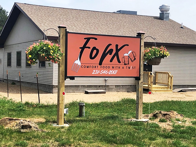 "Comfort food with a twist"&mdash;truer words were never spoken. This sign is like a beacon of hope for hungry travelers and locals alike.