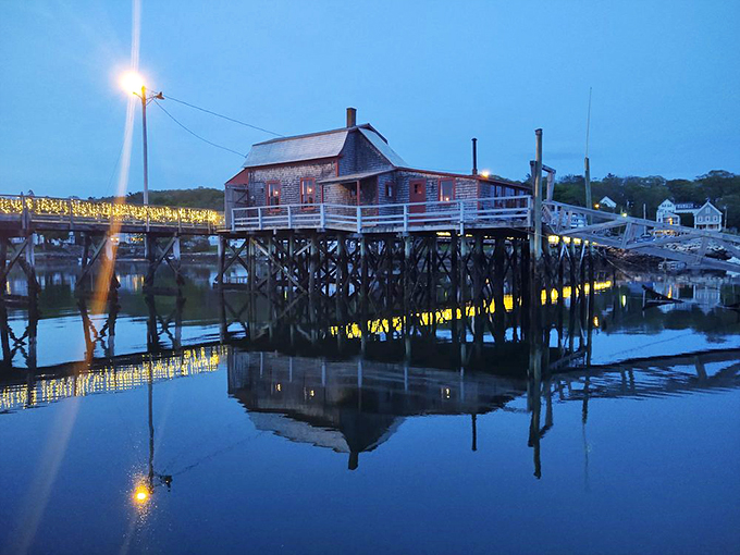 As the day fades, Boothbay Harbor transforms into a watercolor painting. This twilight scene is more soothing than a lullaby sung by a mermaid.
