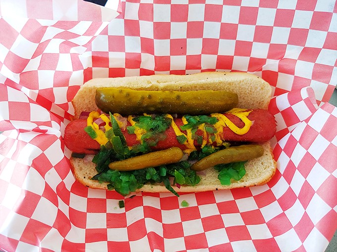 Hot diggity dog! This isn't just a hot dog, it's a flavor fiesta in a bun. Topped with enough goodies to make your taste buds do the cha-cha.