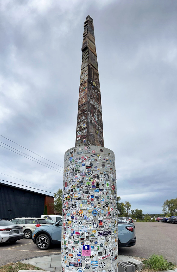 From this angle, it's a leaning tower of paperwork. Pisa's got nothing on Burlington when it comes to quirky landmarks!