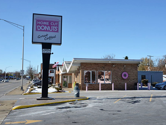 Beacon of baked goodness! This sign is like a lighthouse guiding hungry souls to safe harbor in a sea of mediocre breakfast options.