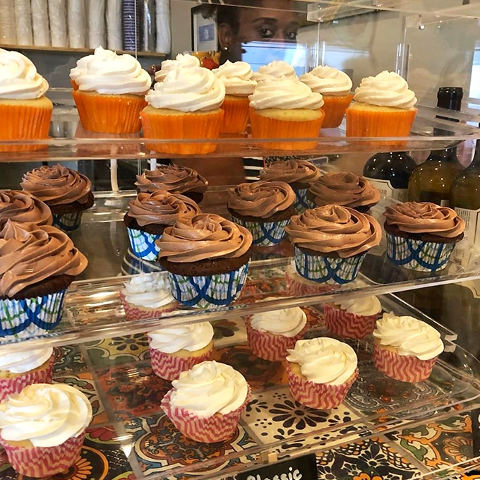 A rainbow of sweetness! These cupcakes are so pretty, they might just inspire you to attempt your own "Great British Bake Off" audition.