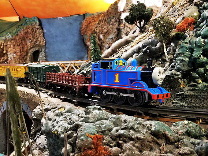 Holy smokes, it's Thomas! This beloved blue engine shows that even in the world of high-speed rail, sometimes it's the little trains that capture our hearts.