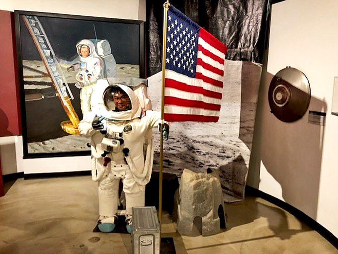 Say cheese and pass the freeze-dried ice cream! This photo op lets visitors live out their astronaut dreams.