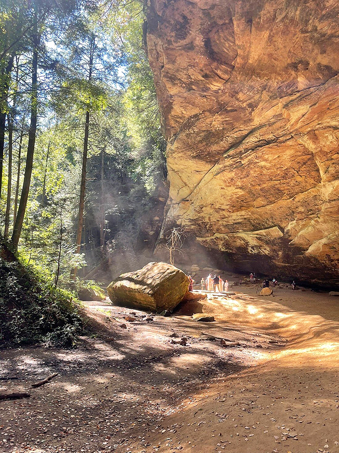 Nature's amphitheater, complete with waterfall soundtrack. Broadway, eat your heart out!