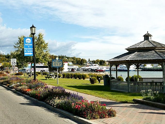 St. Ignace: Gateway to adventure! This charming waterfront invites visitors to pause and enjoy the view before exploring Michigan's wild Upper Peninsula.