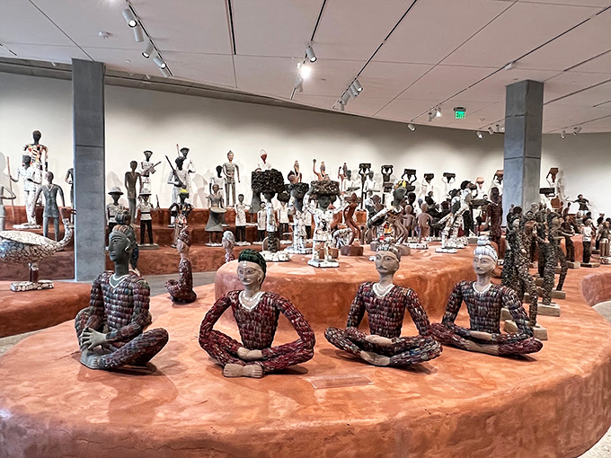 Look at this incredible display! You can feel the power of these unique artistic figures when you explore the Art Preserve.