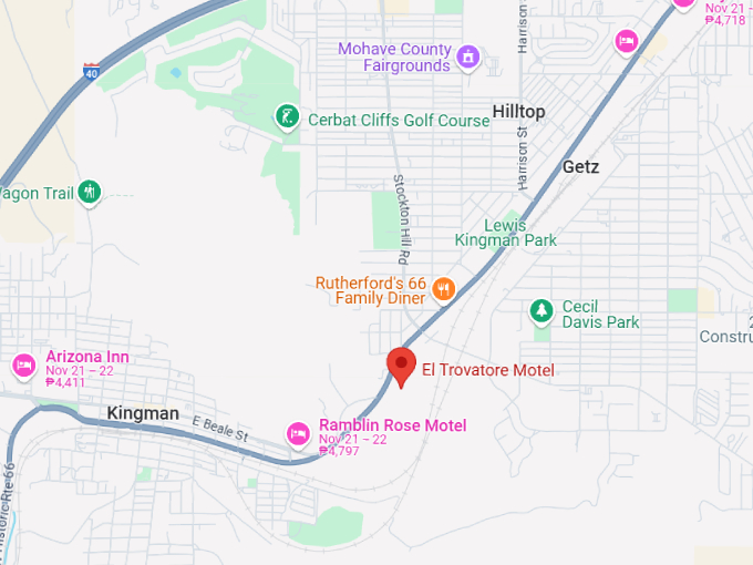 15 el trovatore motel map