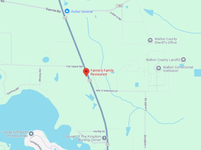 15 fannin’s family restaurant map