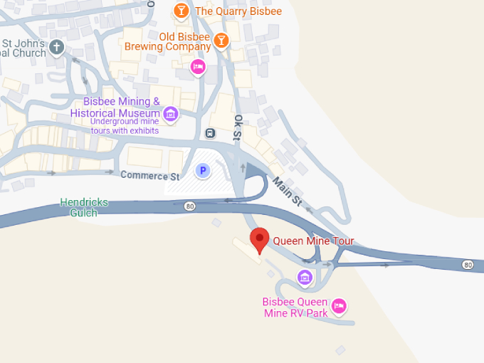 15 queen mine tour map