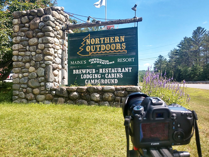 The gateway to adventure: This sign promises more outdoor thrills than a squirrel in an acorn factory.