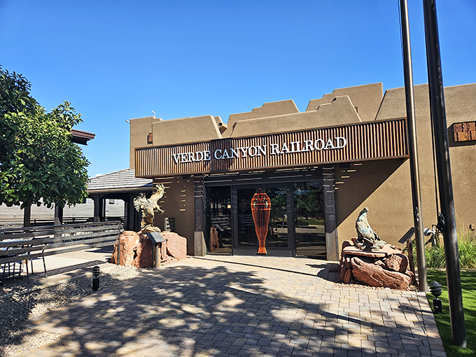The grand entrance to your Arizona adventure! This isn't just a train station, it's a portal to the Wild West (with modern amenities, of course).