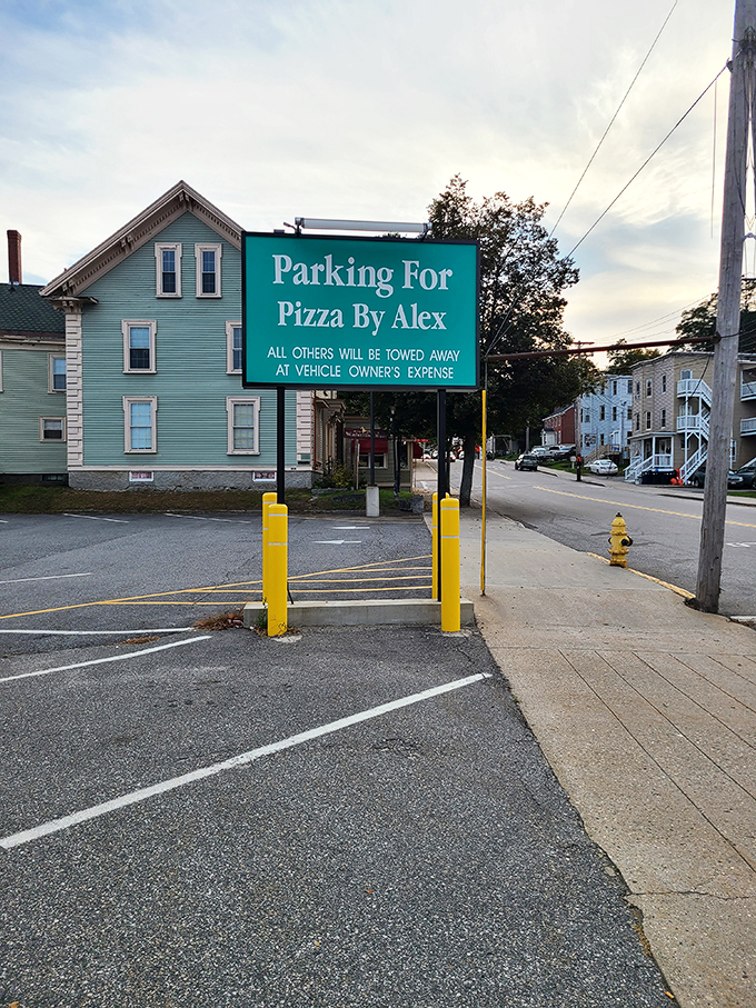 Park it like it's hot! This sign ensures your car has a spot while you're inside getting cheesy.