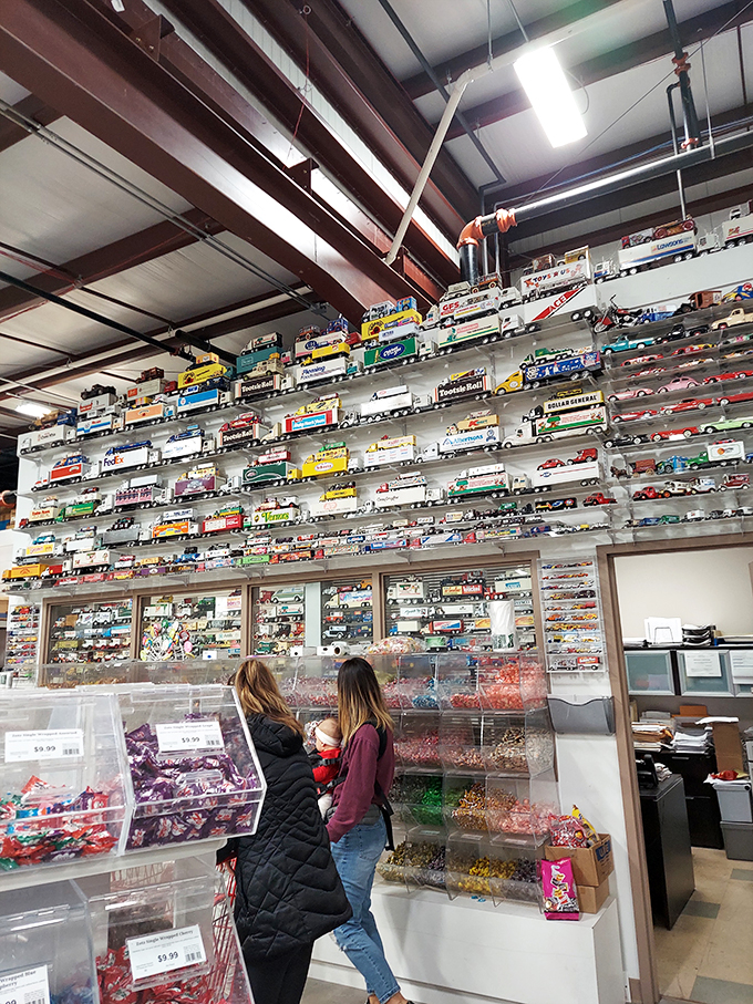 Candy and toys? It's like Christmas morning, but every day! This nostalgic display will transport you back to childhood.