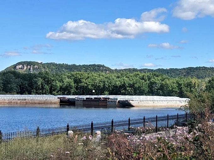 Art inside, nature outside. This view reminds us that sometimes the most beautiful masterpieces are the ones Mother Nature creates herself.