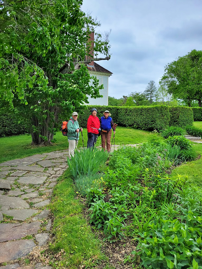 These hikers aren't just walking; they're time-traveling through centuries of natural beauty. And they're loving every step!