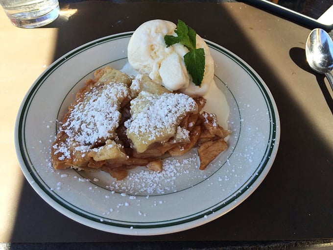 Sweet finale! This apple pie &agrave; la mode is like a warm hug from your grandma, if your grandma were a world-class pastry chef.