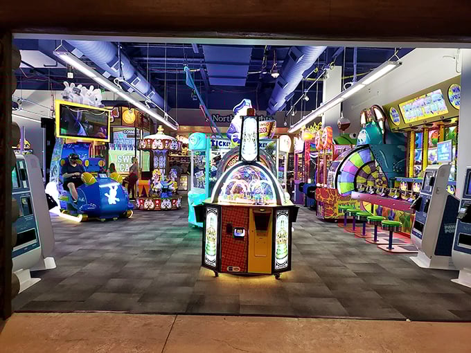 Lights, camera, arcade action! This gaming paradise is where quarters go to live their best lives. Photo credit: RRV