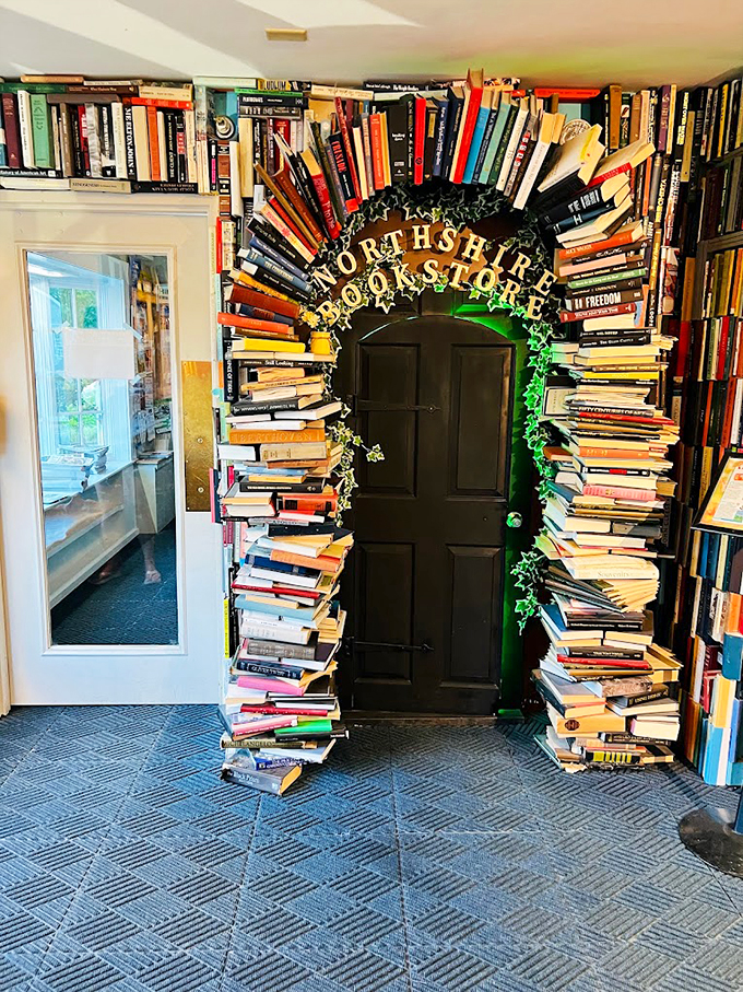 This spectacular book arch isn't just Instagram-worthy - it's a portal to literary adventures waiting to happen.