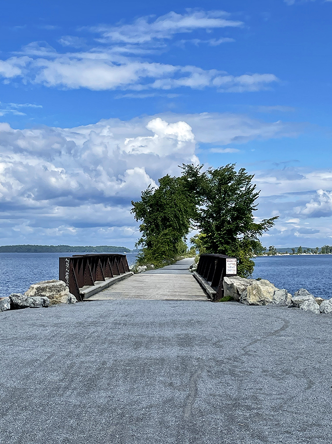 A bridge to tranquility! Cross here and leave your worries behind &ndash; unless your worry is running out of cheese.