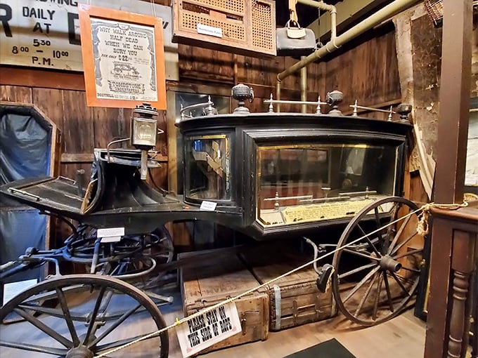 Why walk around half dead when we can bury you? Now that's customer service! Tombstone's undertakers had a way with words.