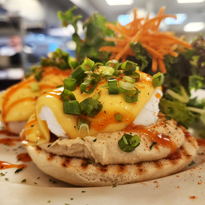 Who says you can't make friends with salad? This Veggie Benedict proves that plant-based can be downright indulgent.