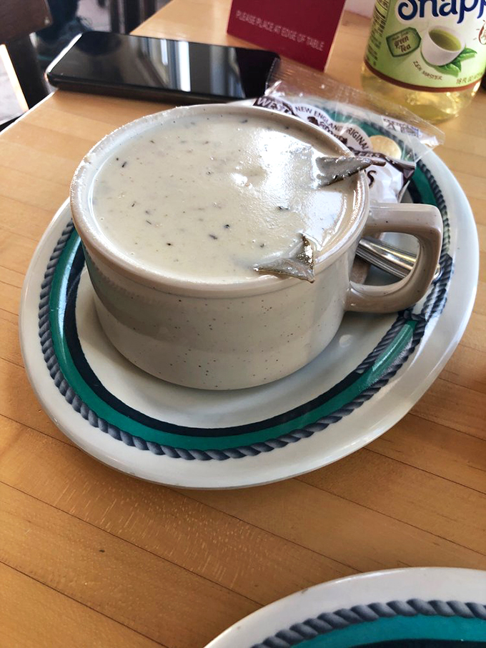 Dive into comfort! This clam chowder is creamier than a dairy farmer's daydream and packed with more treasures than a pirate's chest.
