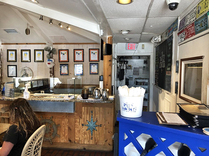 Nautical touches and award-filled walls create a welcoming spot where seafood stories and memories are made.