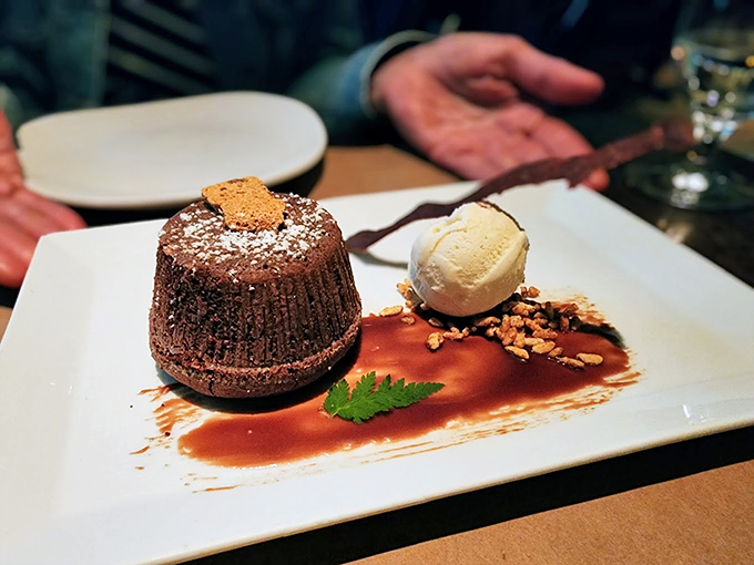 This chocolate souffl&eacute; isn't just dessert&mdash;it's what chocolate dreams about becoming when it grows up. Photo credit: Christina Paul