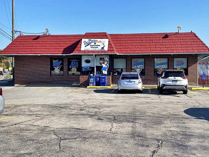 Where the red roof meets the blue sky, and breakfast dreams come true seven days a week.