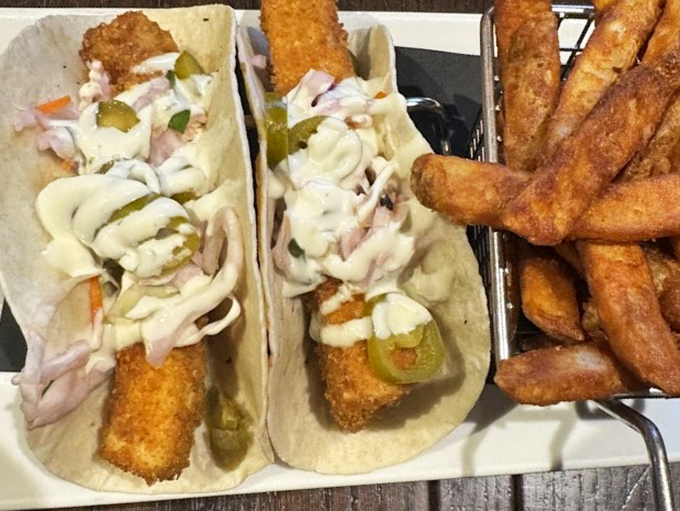 Fresh, crispy, and piled high with slaw - these fish tacos are what happens when Maine meets Mexico in the best possible way.