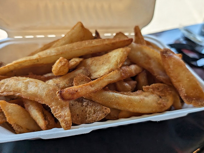 These hand-cut fries aren't just sides &ndash; they're supporting actors stealing the show with their golden-brown crunch.