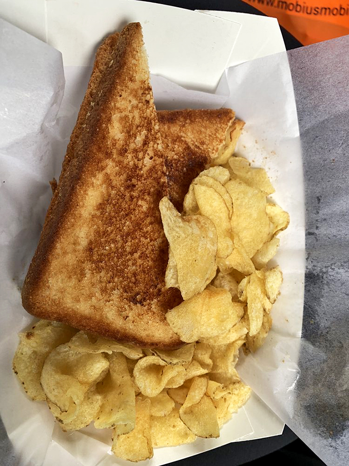 Sometimes you just need a perfectly grilled cheese sandwich to remind you that comfort food knows no boundaries. Photo credit: Emily F.
