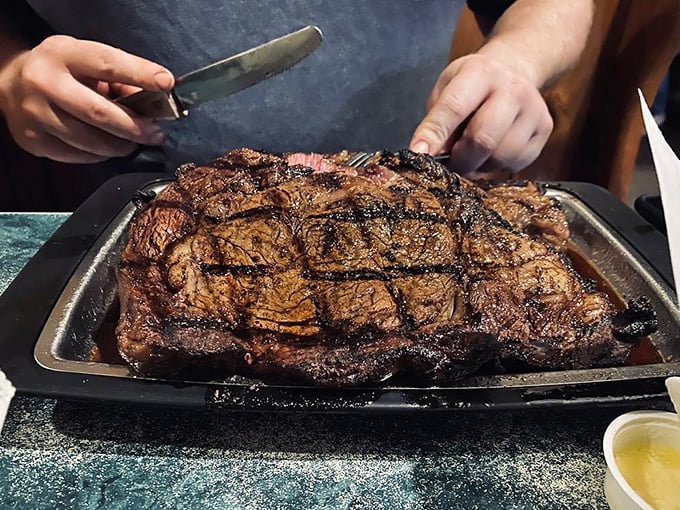 The mother of all steaks has arrived! This behemoth could feed a small village or one very determined meat enthusiast.