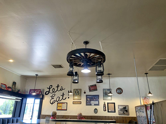 Let's Eat indeed! This sign isn't just an invitation, it's a rallying cry for hungry travelers and locals alike.