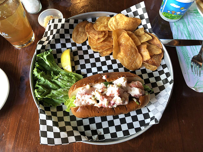 Another angle on perfection - this time with house-made chips that look almost too good to share. Almost.