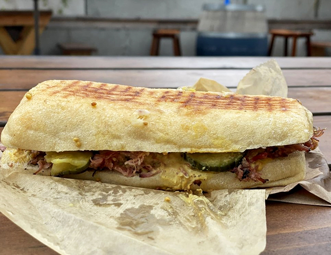 Pressed to perfection and stuffed with goodness, this sandwich takes "hot off the press" to delicious new heights.