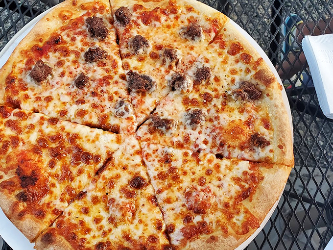 A pizza that proves Litchfield's isn't just about seafood &ndash; this cheesy masterpiece holds its own against any pizzeria. Photo credit: Kham Inthirath