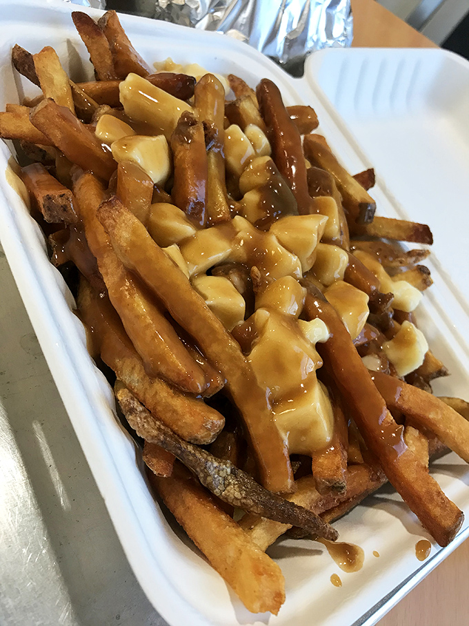 Poutine that's dressed to impress, with gravy and cheese curds playing their parts to perfection.