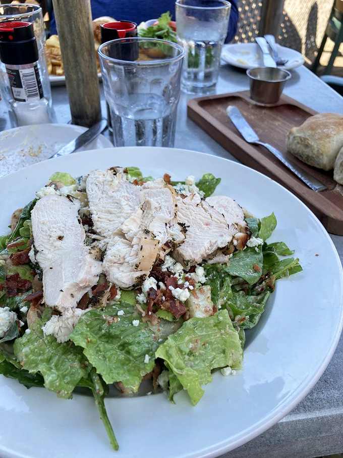 When salads go upscale: fresh greens, grilled chicken, and enough good stuff to make you forget you're eating healthy. Photo credit: Sonya S.