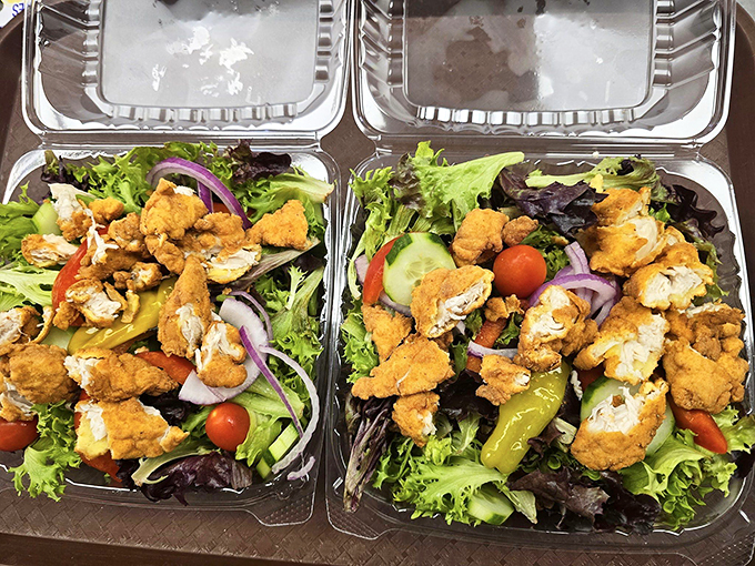 Who says seafood can't be healthy? These garden-fresh salads topped with crispy seafood offer the best of both worlds.