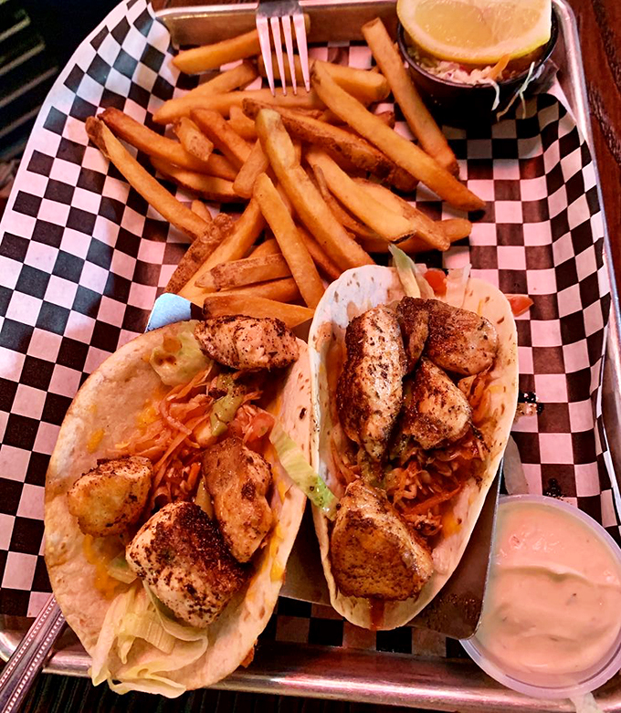 Fish tacos that bring a touch of coastal flair to the traditional taco Tuesday lineup.