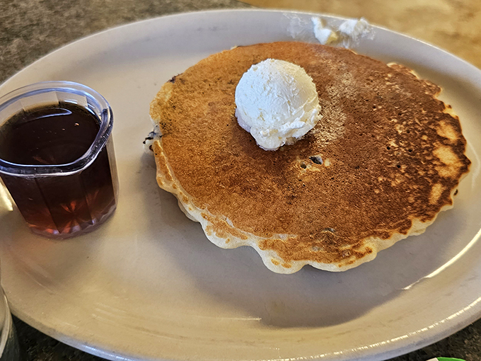 Blueberry pancakes that'll make you forget about your smartphone. One bite, and you'll swear you can hear angels singing... or maybe that's just your stomach growling for more. Photo credit: Tony M