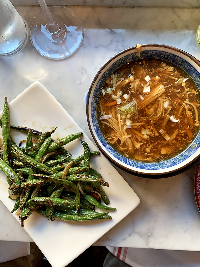 Green beans so vibrant, they could make a vegetable skeptic reconsider. And that soup? It's a flavor party, and everyone's invited!