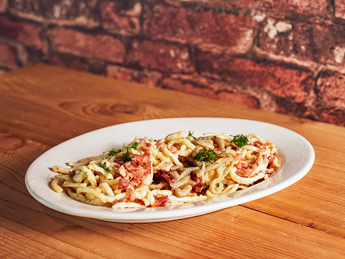 Little clouds of joy! These spaetzle dumplings are ready to soak up sauce and happiness in equal measure.