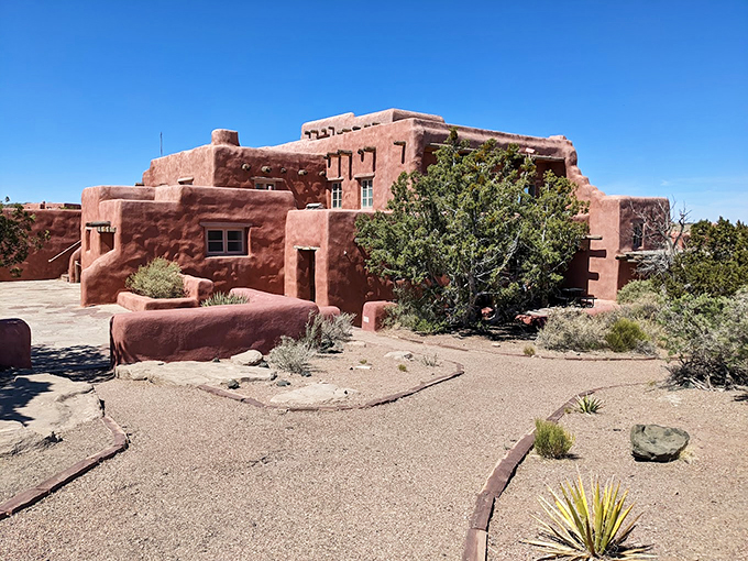 Who says you can't find a cozy adobe in the middle of nowhere? This charming structure is the desert's version of a five-star hotel.