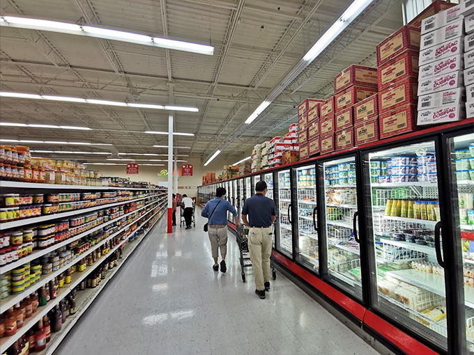 Explorers in aisle 9! Watch as fellow shoppers embark on culinary quests, armed with carts and curiosity. Happy hunting!