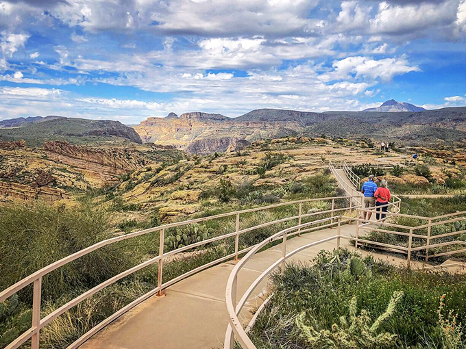 The stairway to heaven got an upgrade! This winding walkway offers views so breathtaking, you'll forget you're getting your steps in for the day.