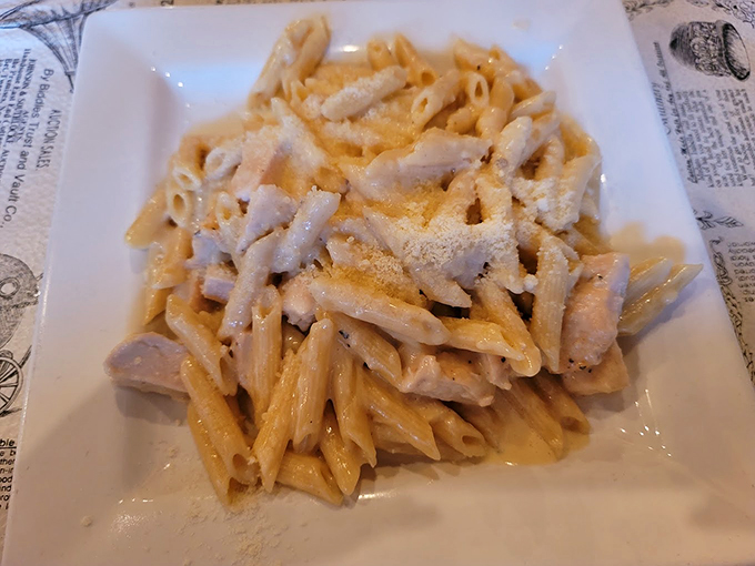 Fettuccine Alfredo: because sometimes you need a dish that's basically a warm, creamy hug for your insides. Comfort food doesn't get more classic than this.