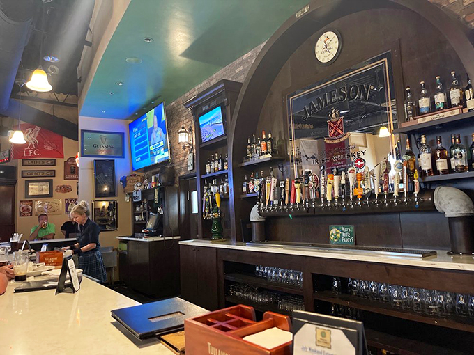 Pull up a stool at this liquid library of libations. With this many taps, you might need a map to navigate your night! Photo credit: Susan P.